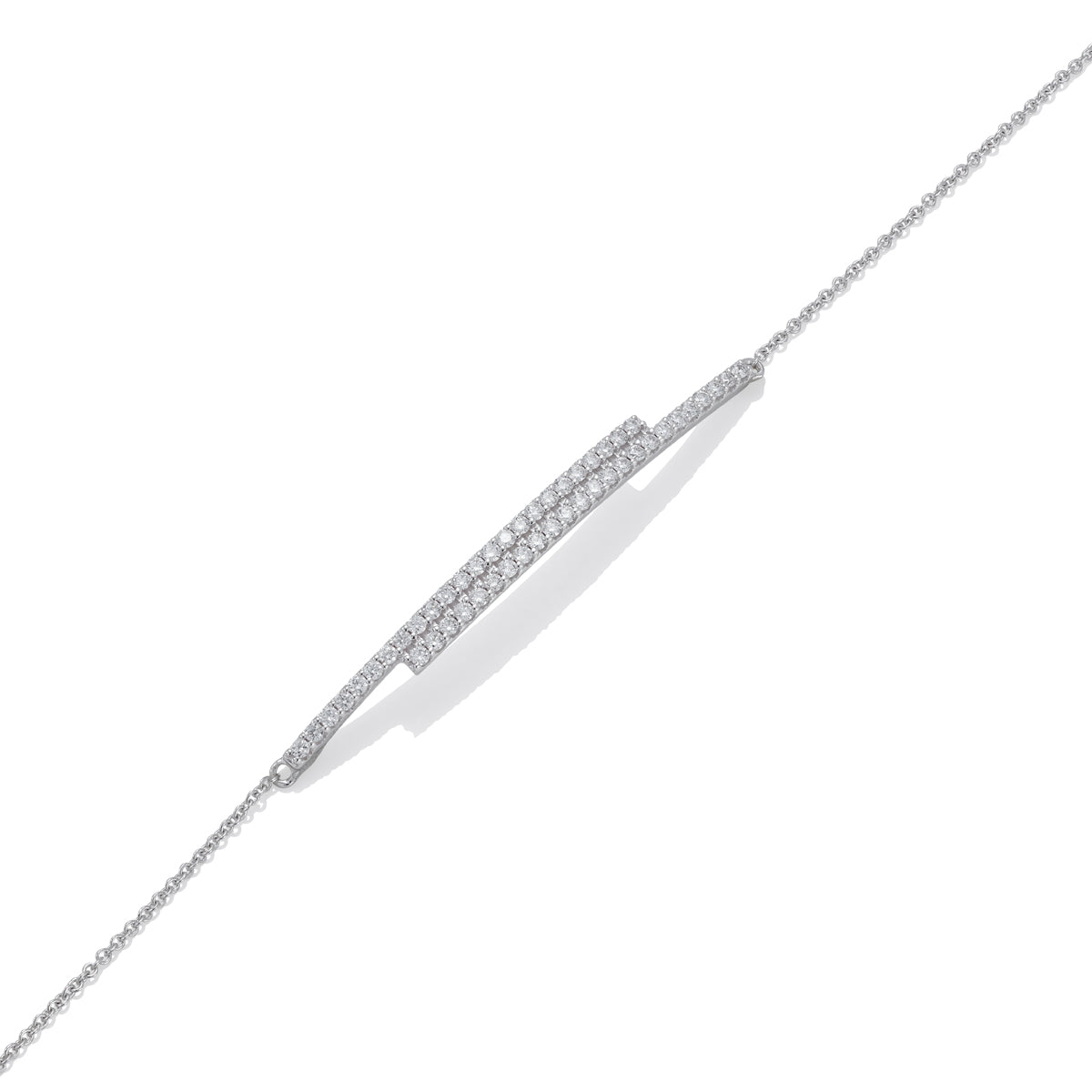 Gaia Two Bar Diamond Pavé Bracelet – Kiaash
